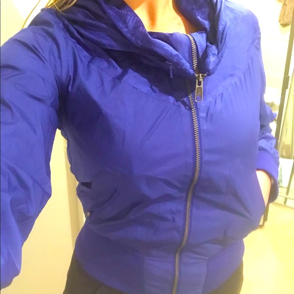 Nike | Jackets & Coats | Nike Royal Blue Bomber Jacket W Retractable ...